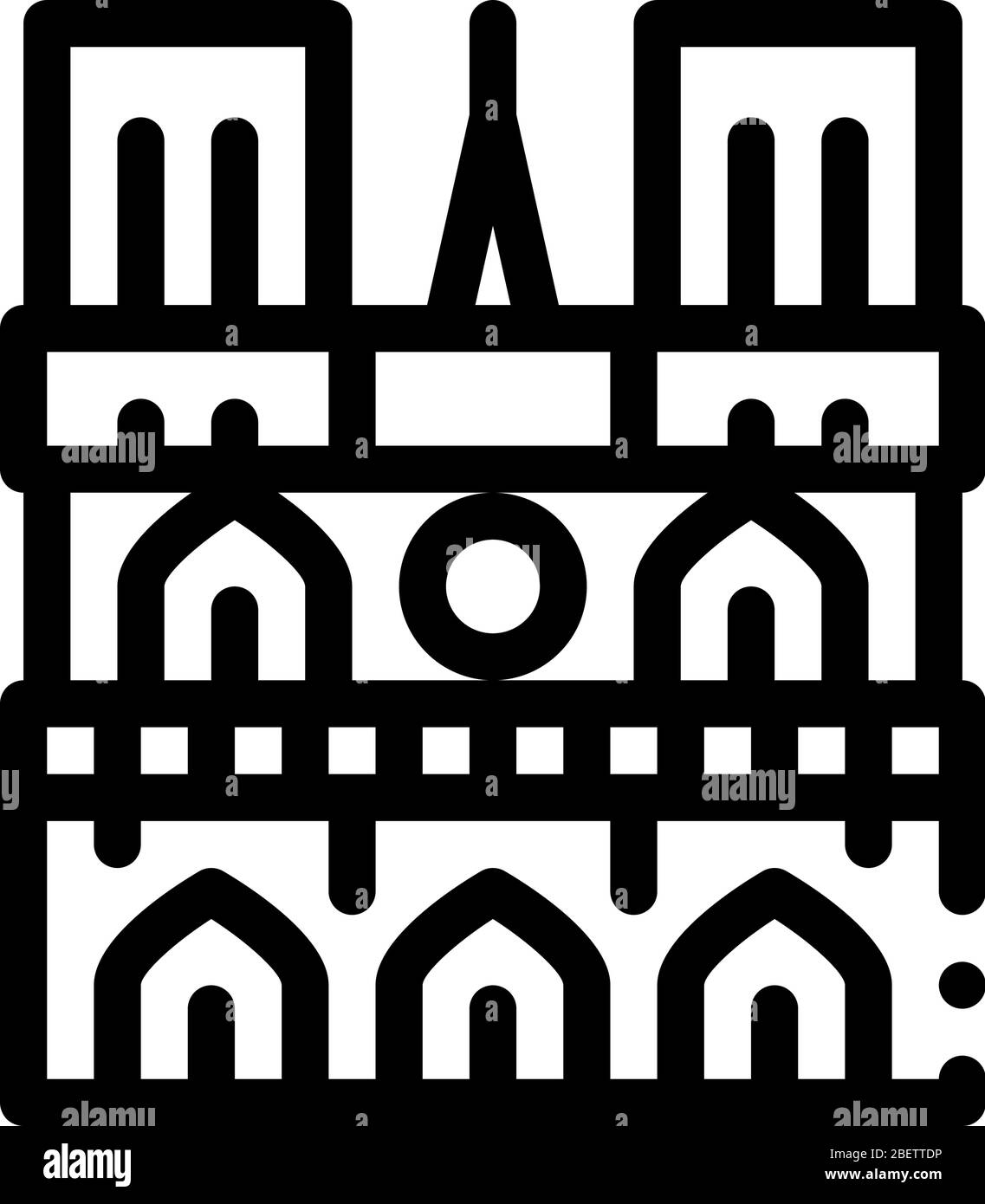 Notre Dame Logo Outline