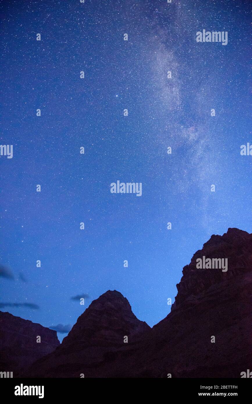 Night sky over the Grand Canyon at 214 Mile Creek, Grand Canyon ...