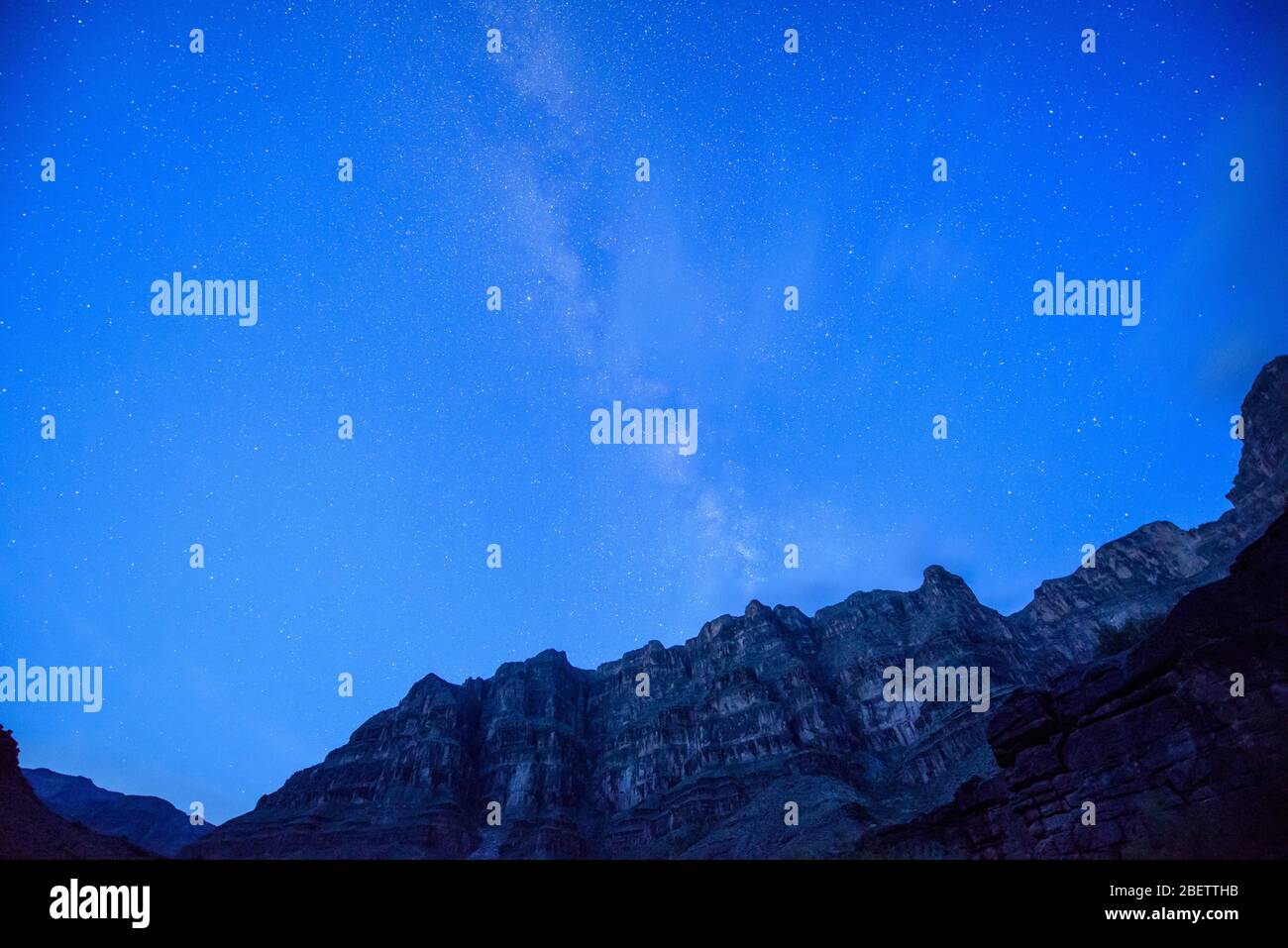 Night sky over the Grand Canyon at 214 Mile Creek, Grand Canyon ...
