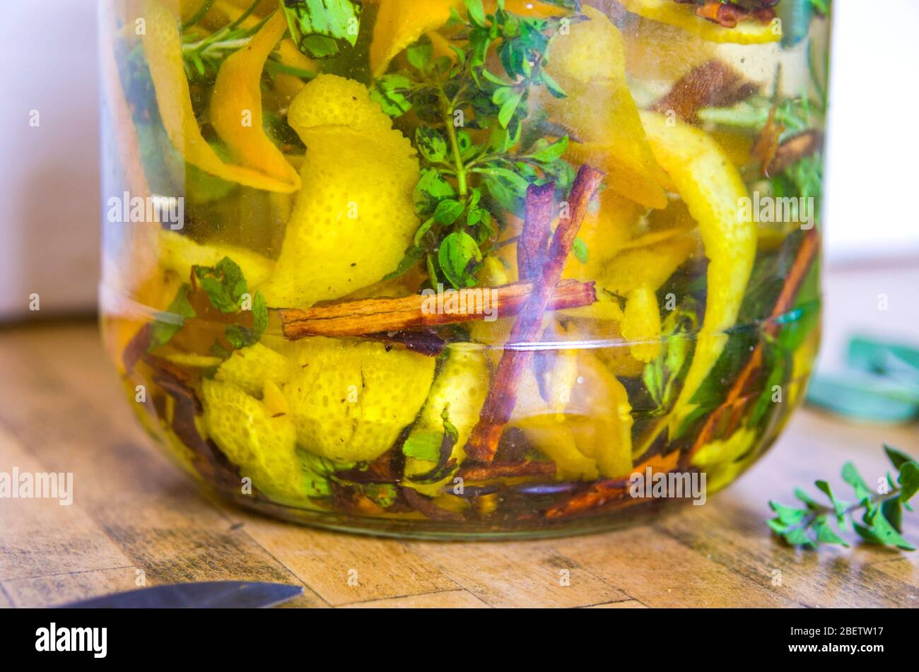 herbs and spices to macerate in alcohol, craftsman produces liqueur ...