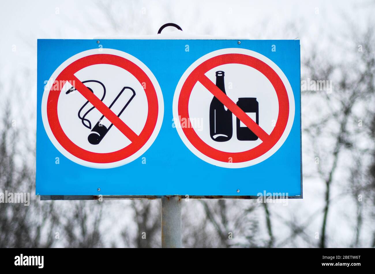 Prohibition Sign do not smoking and drink alcohol Stock Photo - Alamy