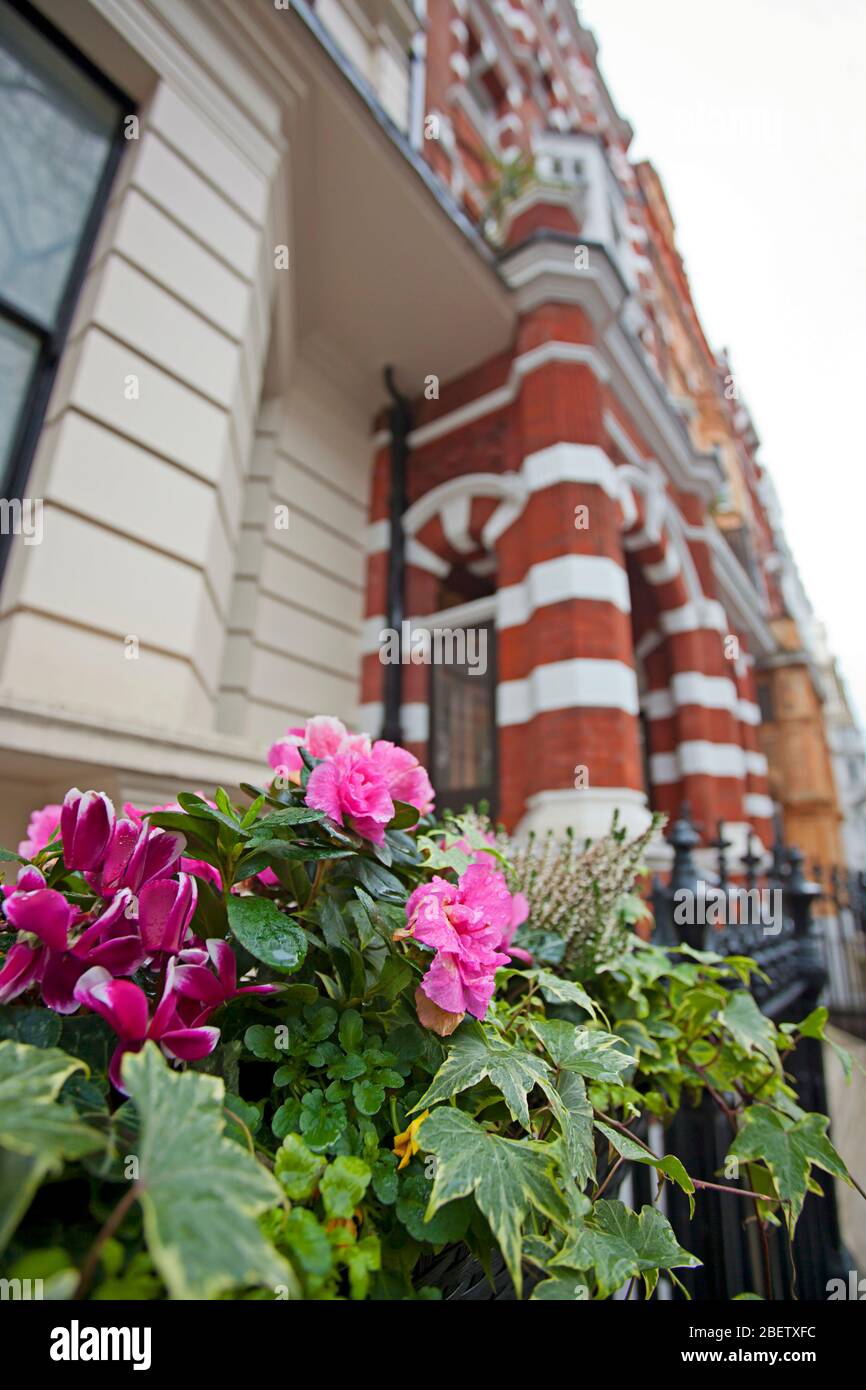 Grand entrance to building, Queen's Gate, London Stock Photo - Alamy