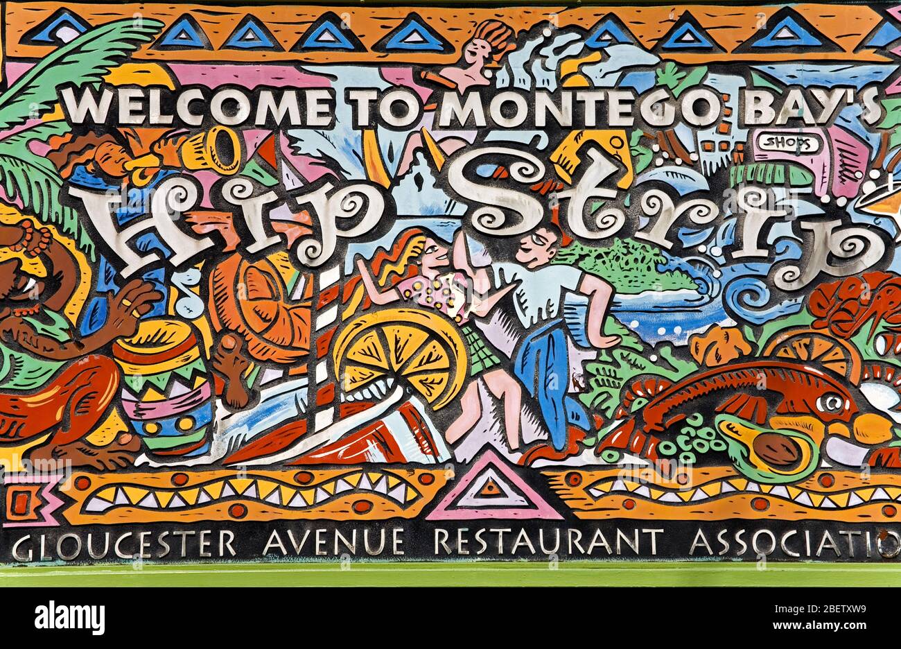Montego bay jamaica gloucester avenue hi-res stock photography and ...