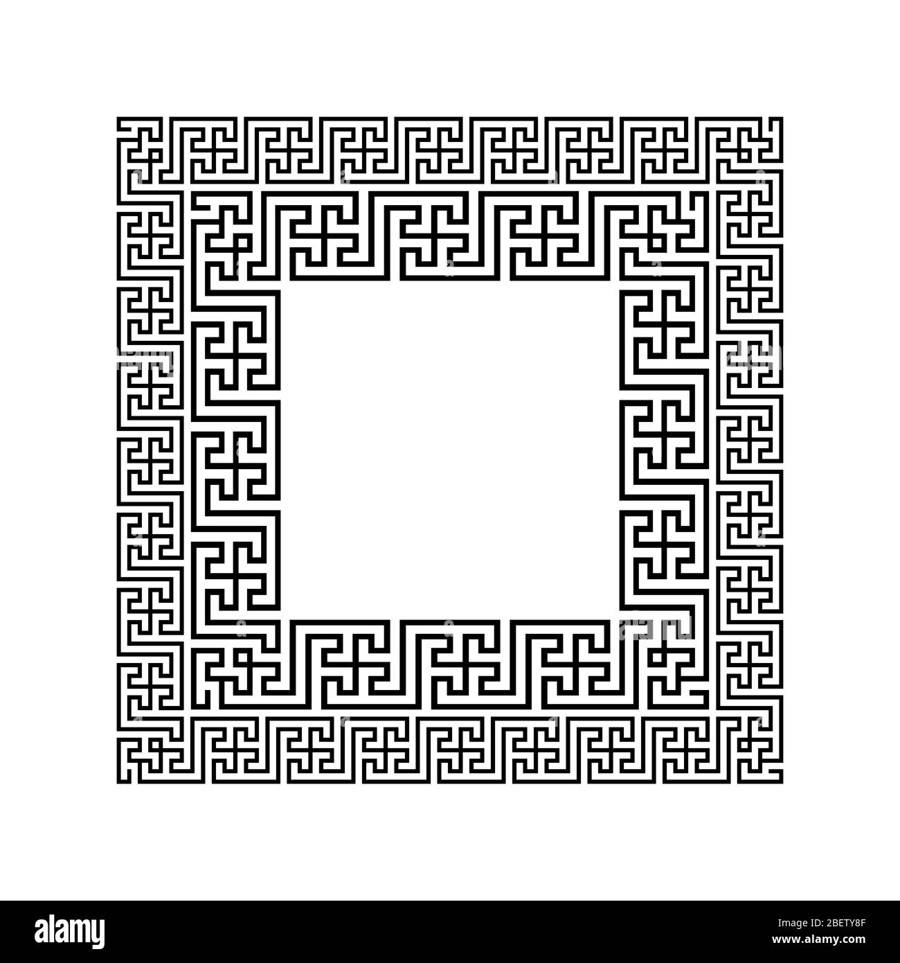 Greek key border frame. Abstract geometric. Vector Stock Vector Image ...
