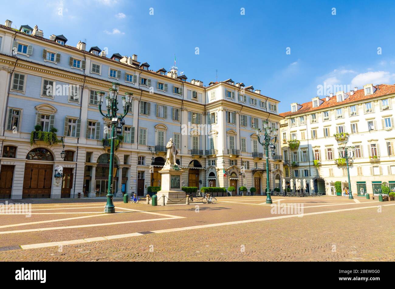 Teatro Carignano theatre building, Vincenzo Gioberti monument and ...