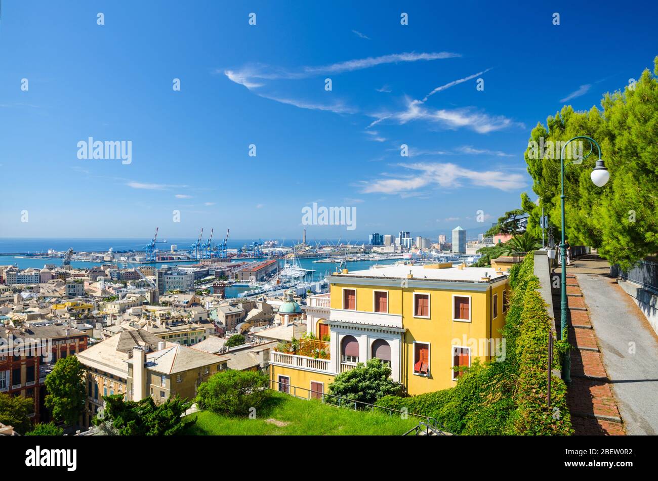 Top aerial scenic panoramic view from above of old historical centre ...
