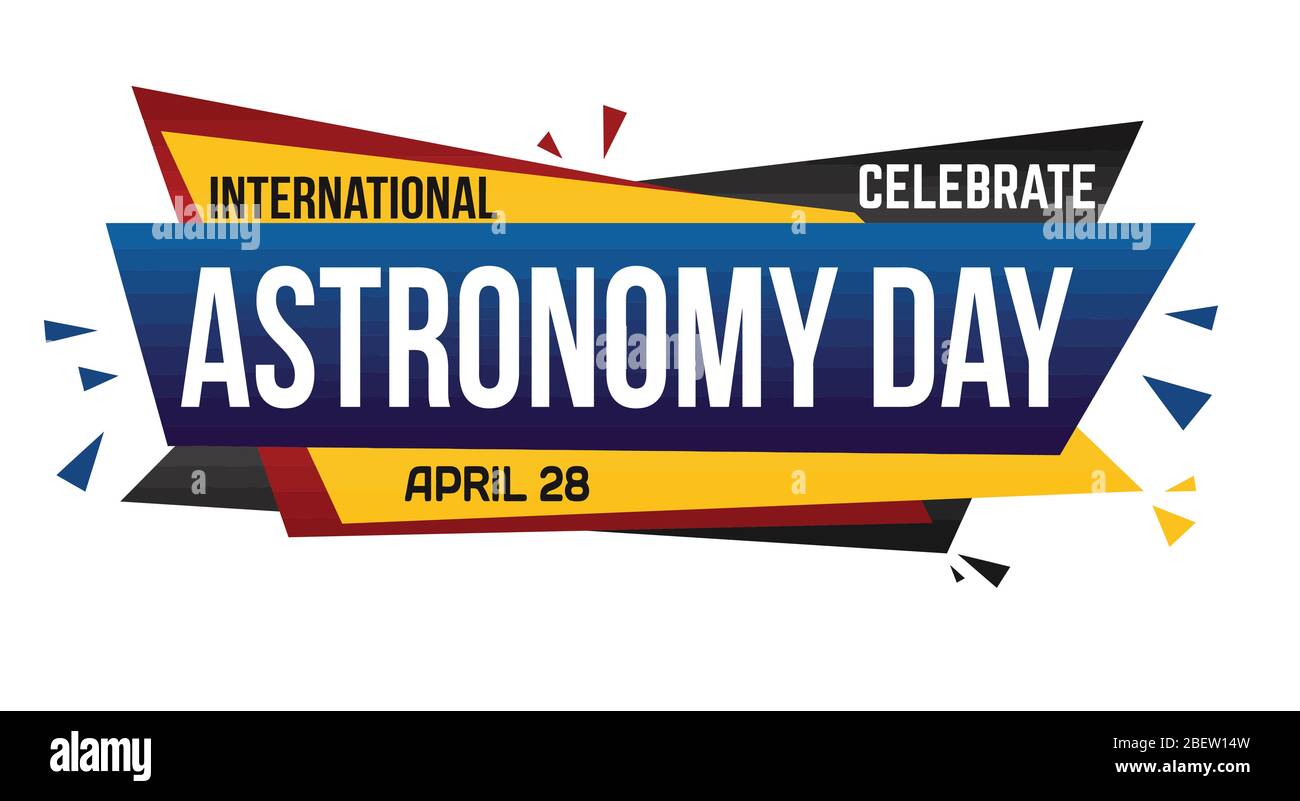 International Astronomy day banner design on white background, vector ...