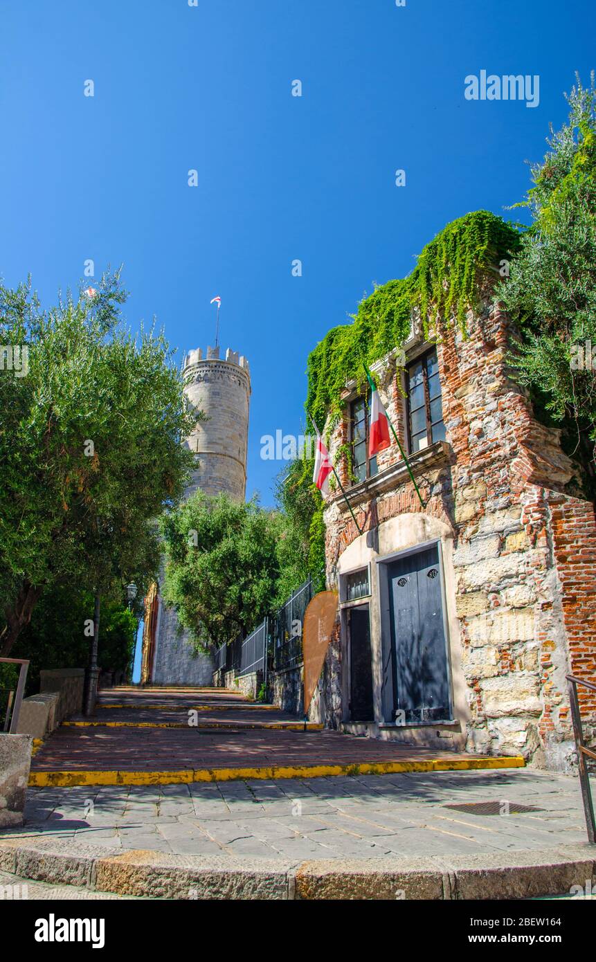 Christopher Columbus house Casa di Cristoforo Colombo brick building ...
