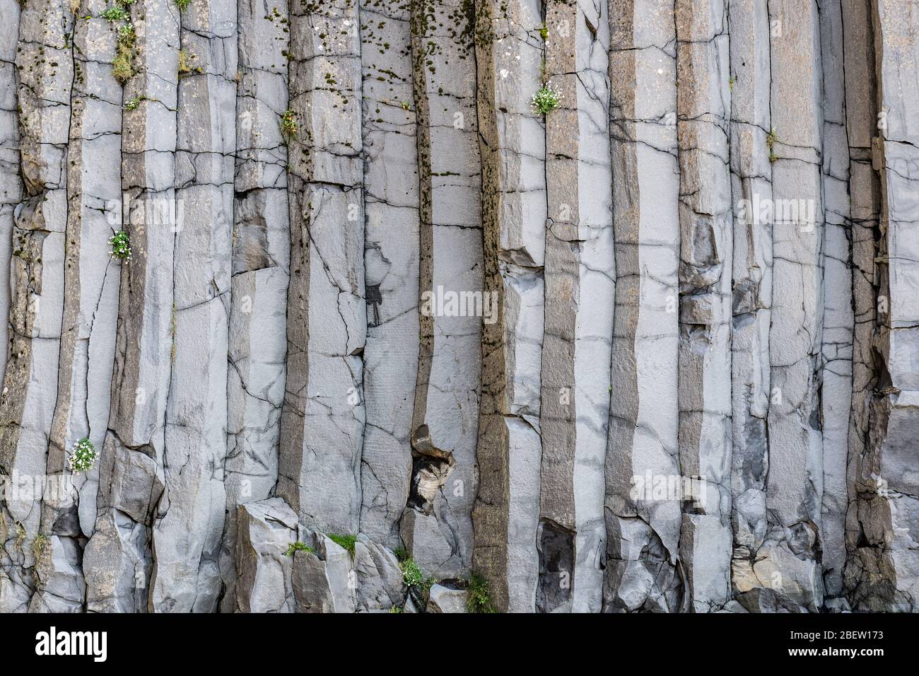 Hexagonal basalt rock columns in background hi-res stock photography ...
