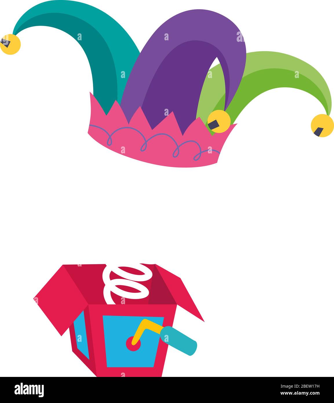 Cartoon fool day surprise box hi-res stock photography and images - Alamy