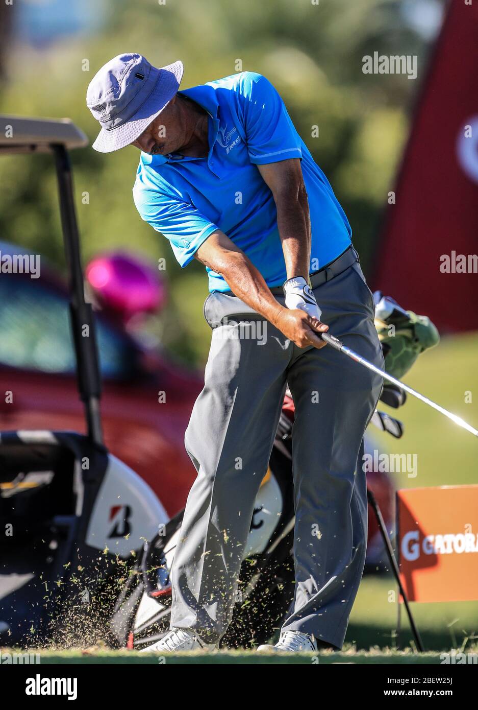 Golfers at the Los Lagos Summer Golf Tournament in Hermosillo, Sonora ...