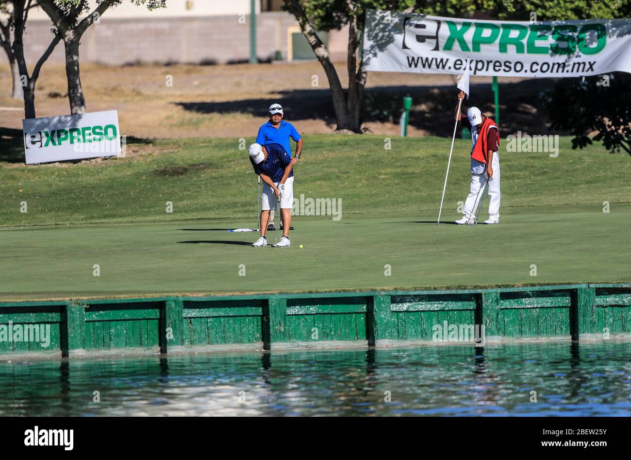 Golfers at the Los Lagos Summer Golf Tournament in Hermosillo, Sonora ...
