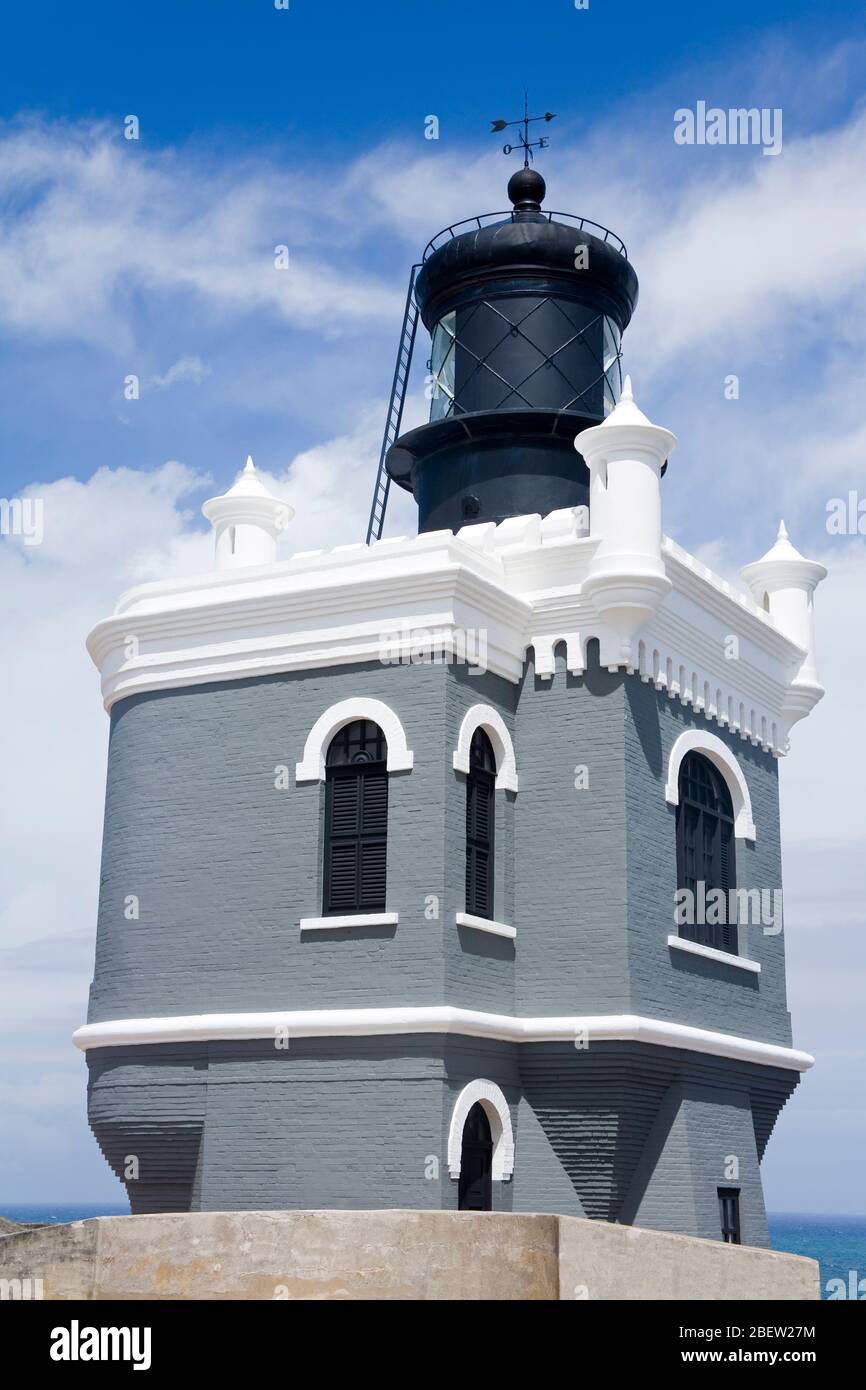 El Morro Lighthouse on Castillo San Felipe del Morro, Old City of San ...