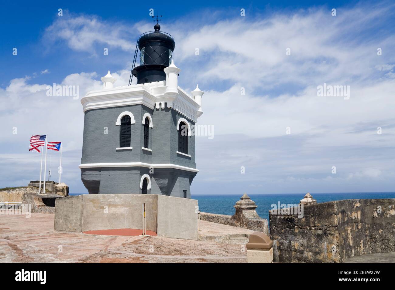El Morro Lighthouse on Castillo San Felipe del Morro, Old City of San ...