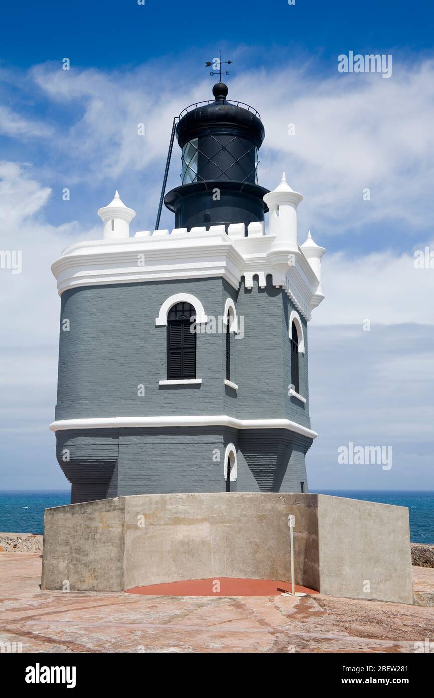 El Morro Lighthouse on Castillo San Felipe del Morro, Old City of San ...