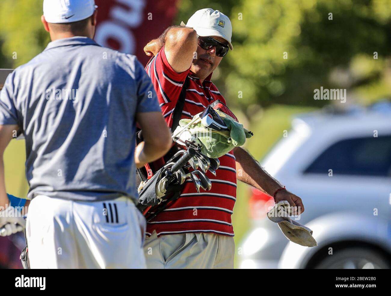 Golfers at the Los Lagos Summer Golf Tournament in Hermosillo, Sonora ...