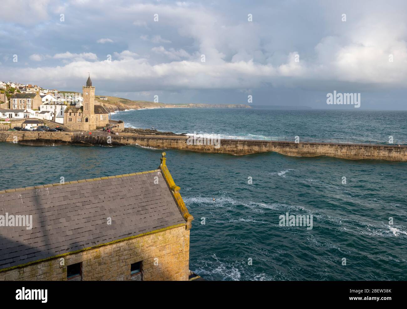 Porthleven cornwall clock tower hi-res stock photography and images - Alamy