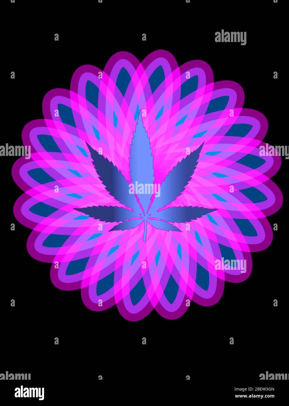 Natural background with cannabis leaves isolated in color background ...