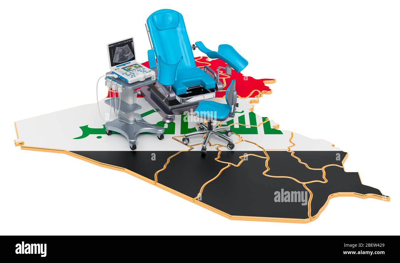 Gynecology and Obstetrics in Iraq concept, 3D rendering isolated on ...