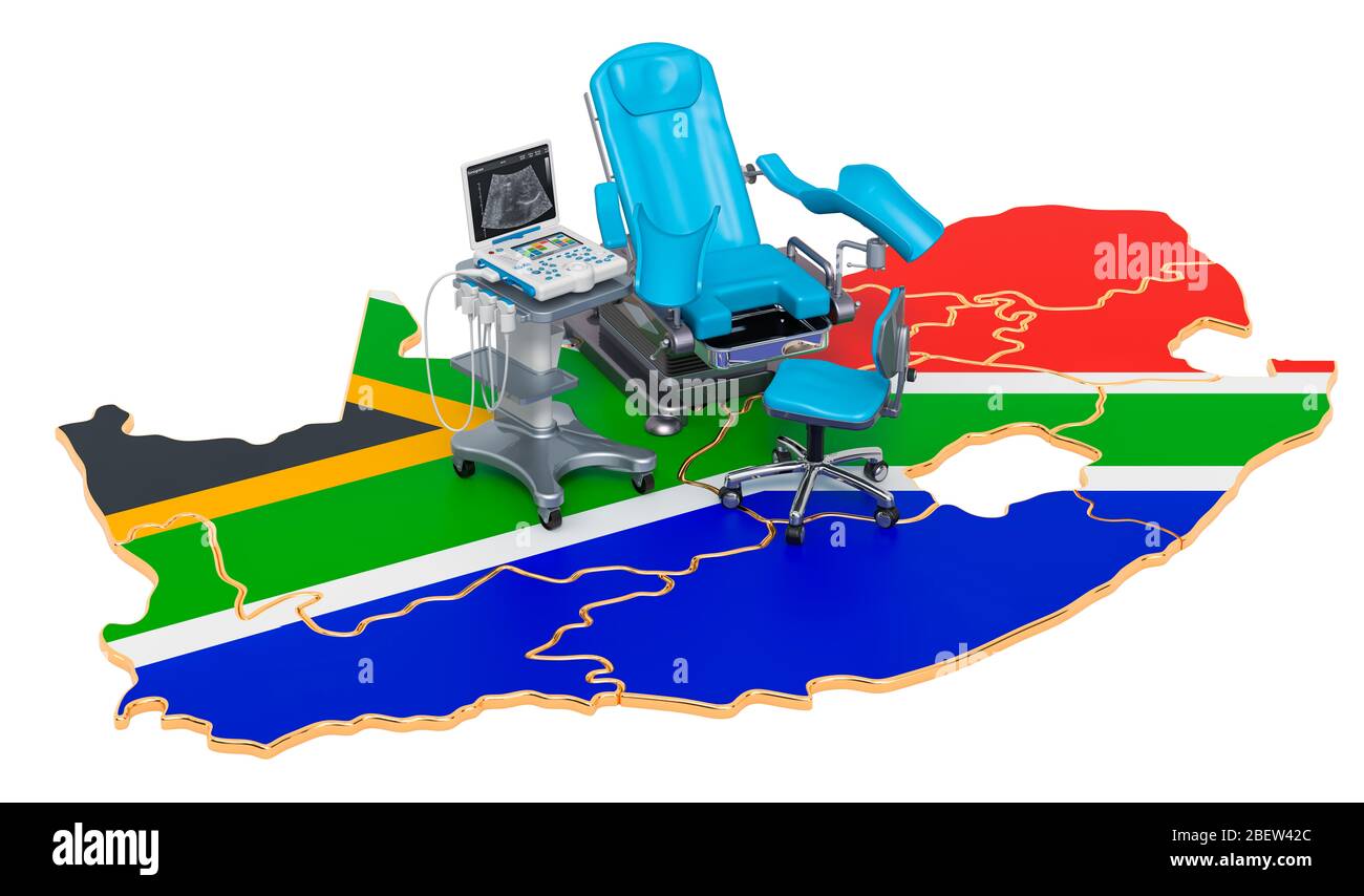 Gynecology and Obstetrics in South Africa concept, 3D rendering ...