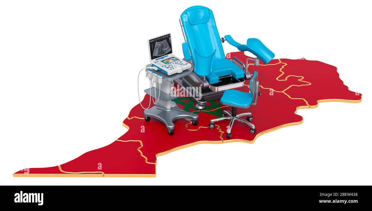 Gynecology and Obstetrics in Morocco concept, 3D rendering isolated on ...