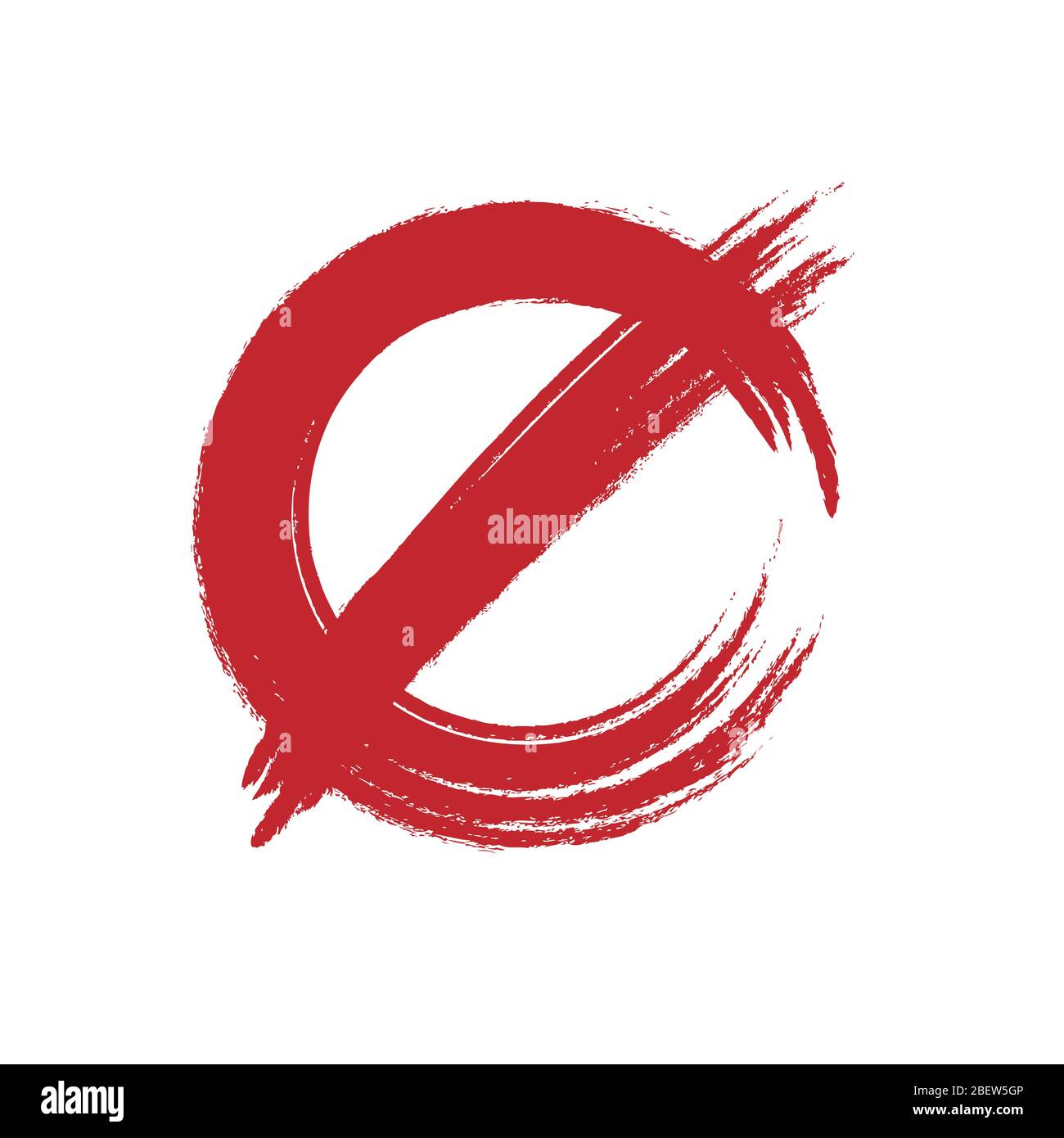 Vector stop sign in brush style on white background isolated Stock ...