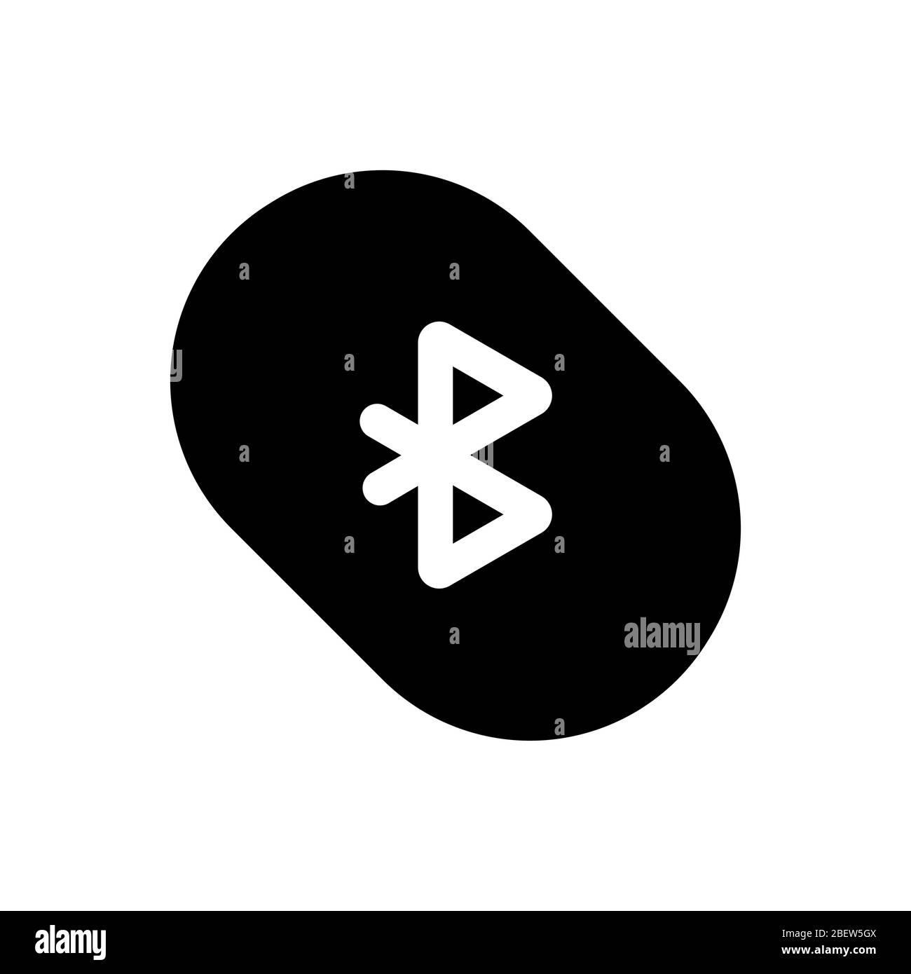Bluetooth sign icon, vector illustration. Flat design black color sign ...
