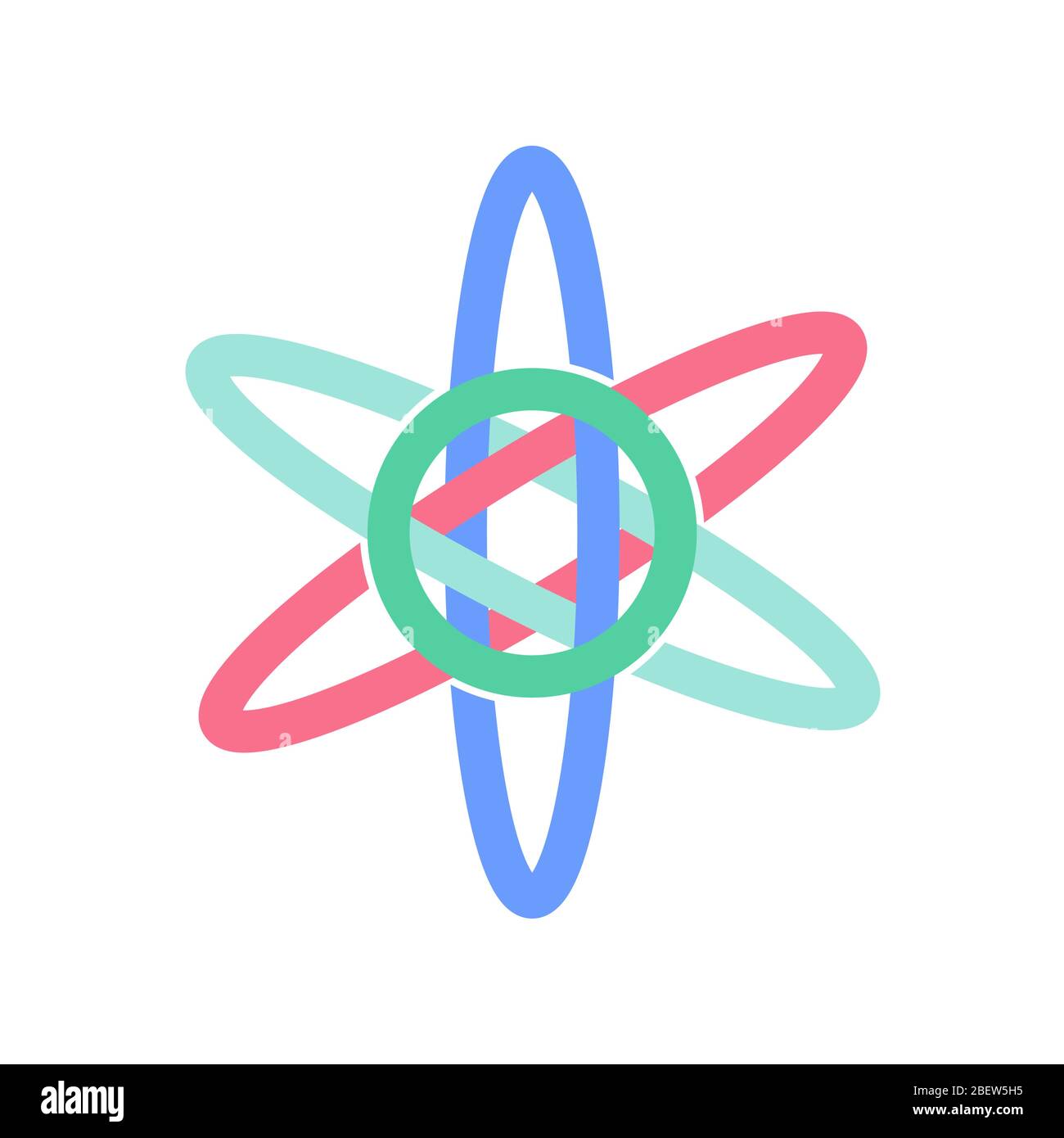 Atom icon - vector molecule illustration, chemistry science symbol ...