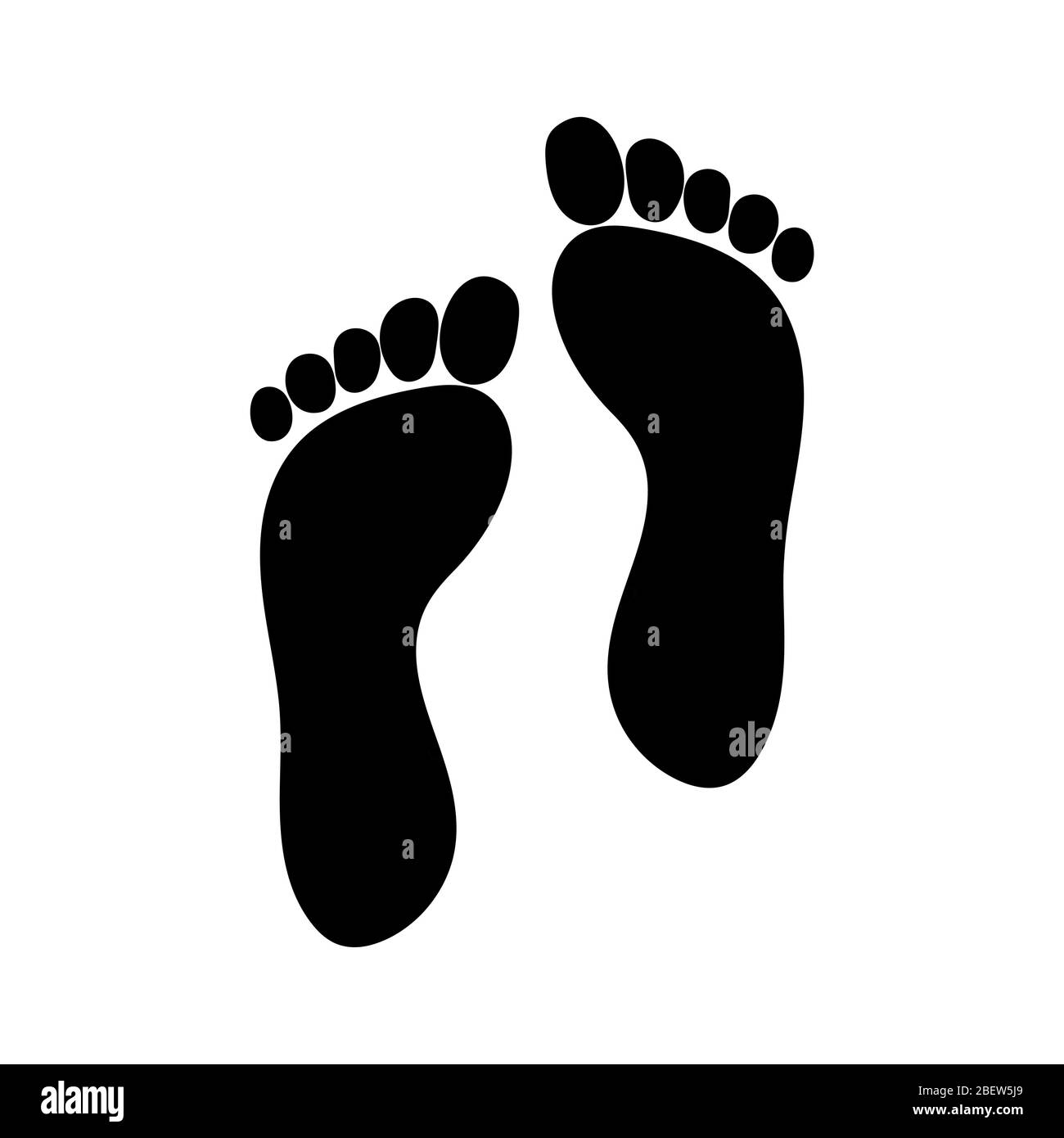 footprints icon - flat vector illustration isolated on white background ...