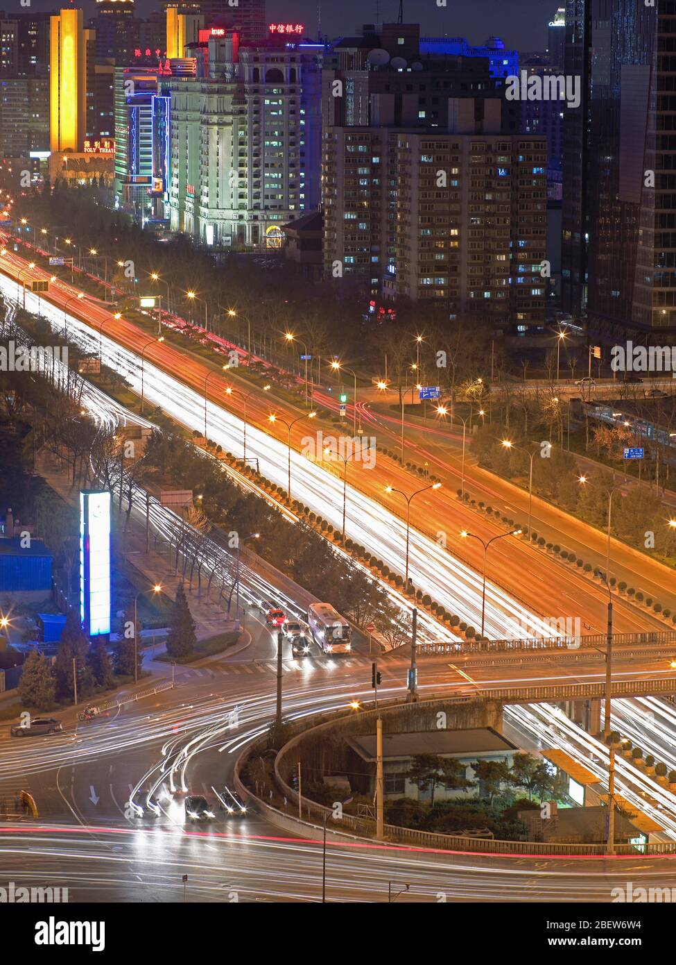 elevated view of the second ring road in Beijing Stock Photo - Alamy