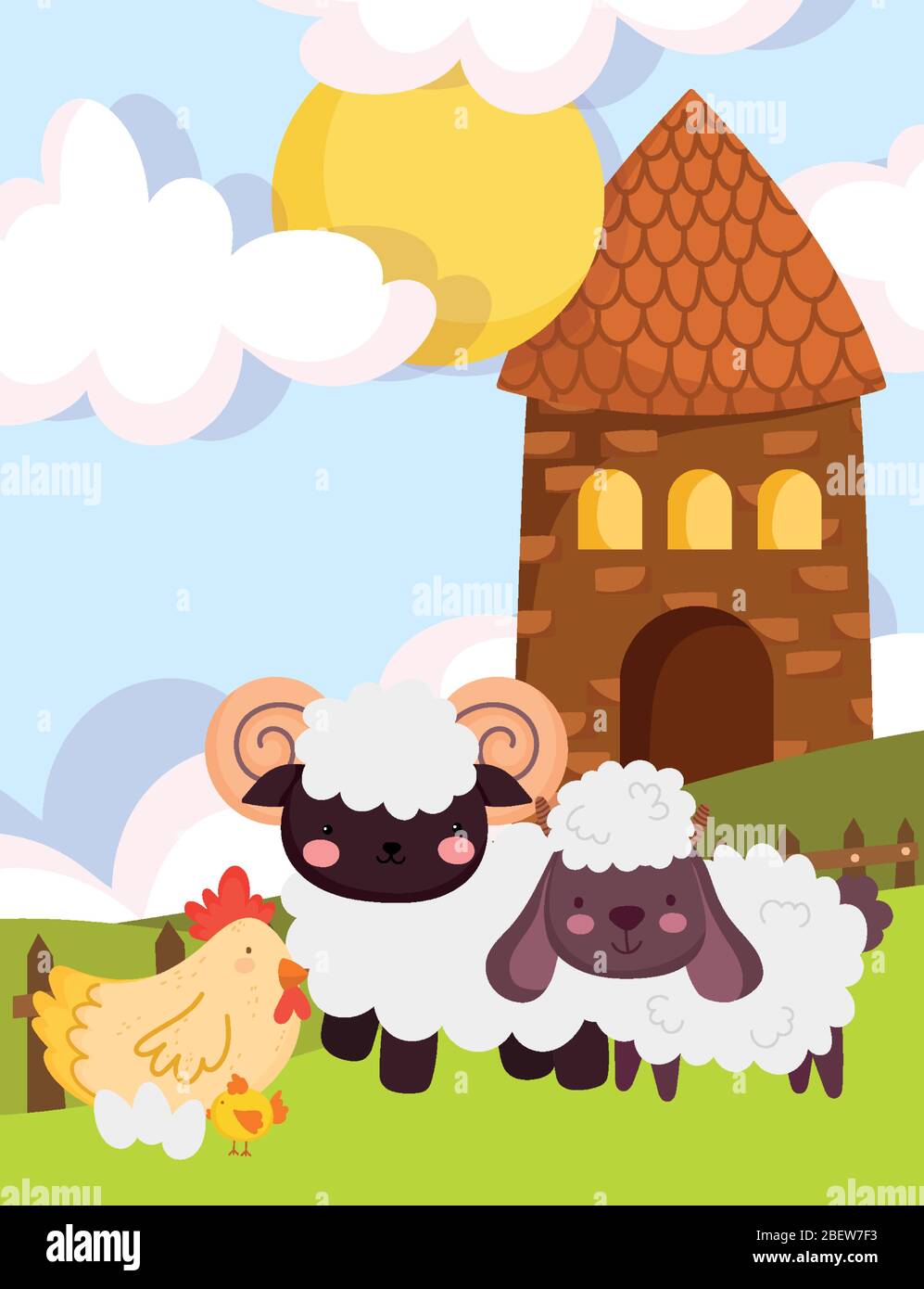 Sheep House Clipart