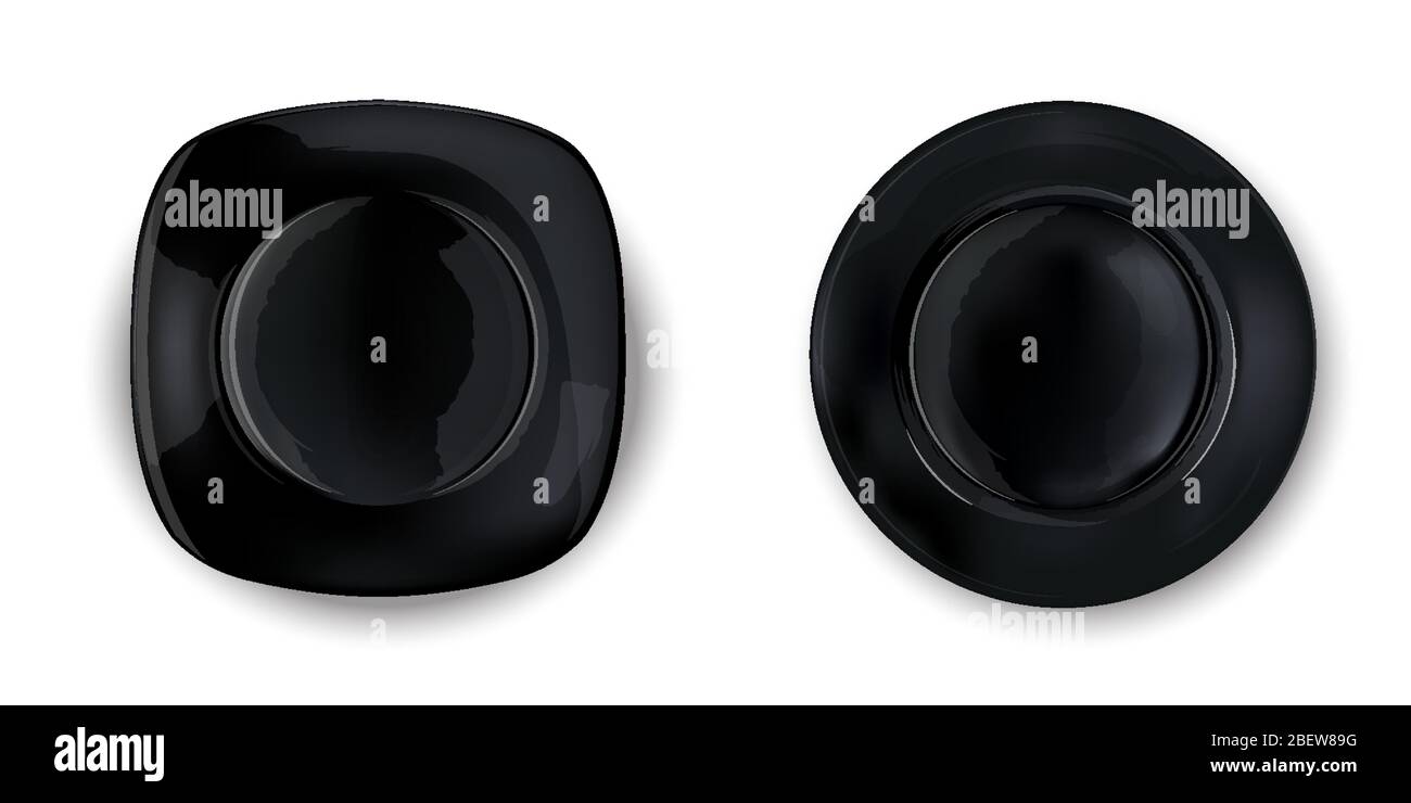 Plates with shapes Stock Vector Images - Alamy