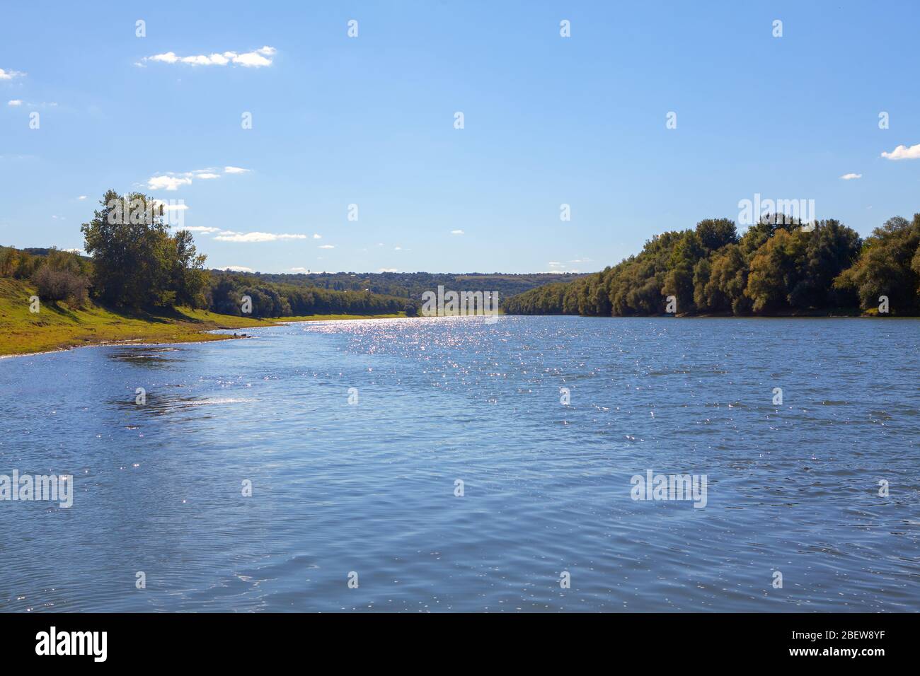 scenery of flowing river water Stock Photo - Alamy