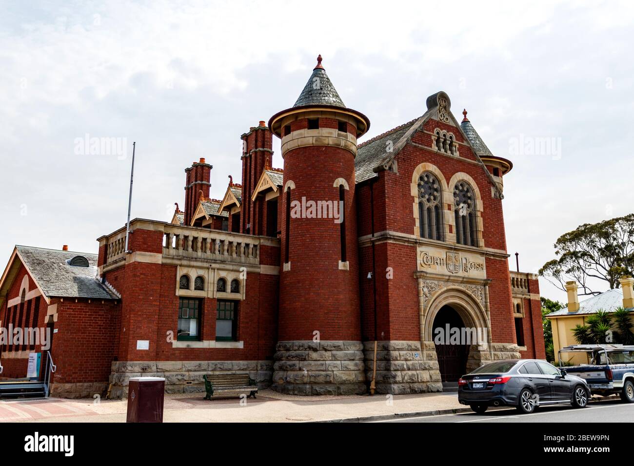 West Tower of the Court House built in 1893 in extravagant Federation ...