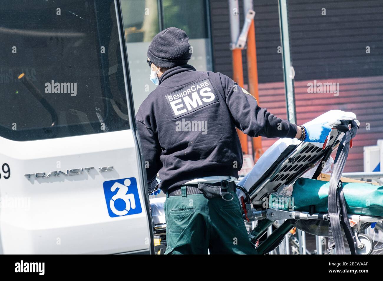 New York, USA. 15th Apr, 2020. Amid the ongoing COVID-19 epidemic, an ...