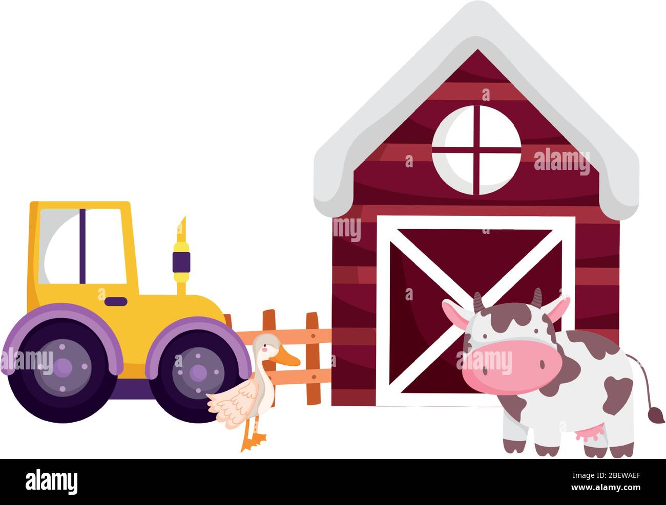 Barn With Animals Clipart