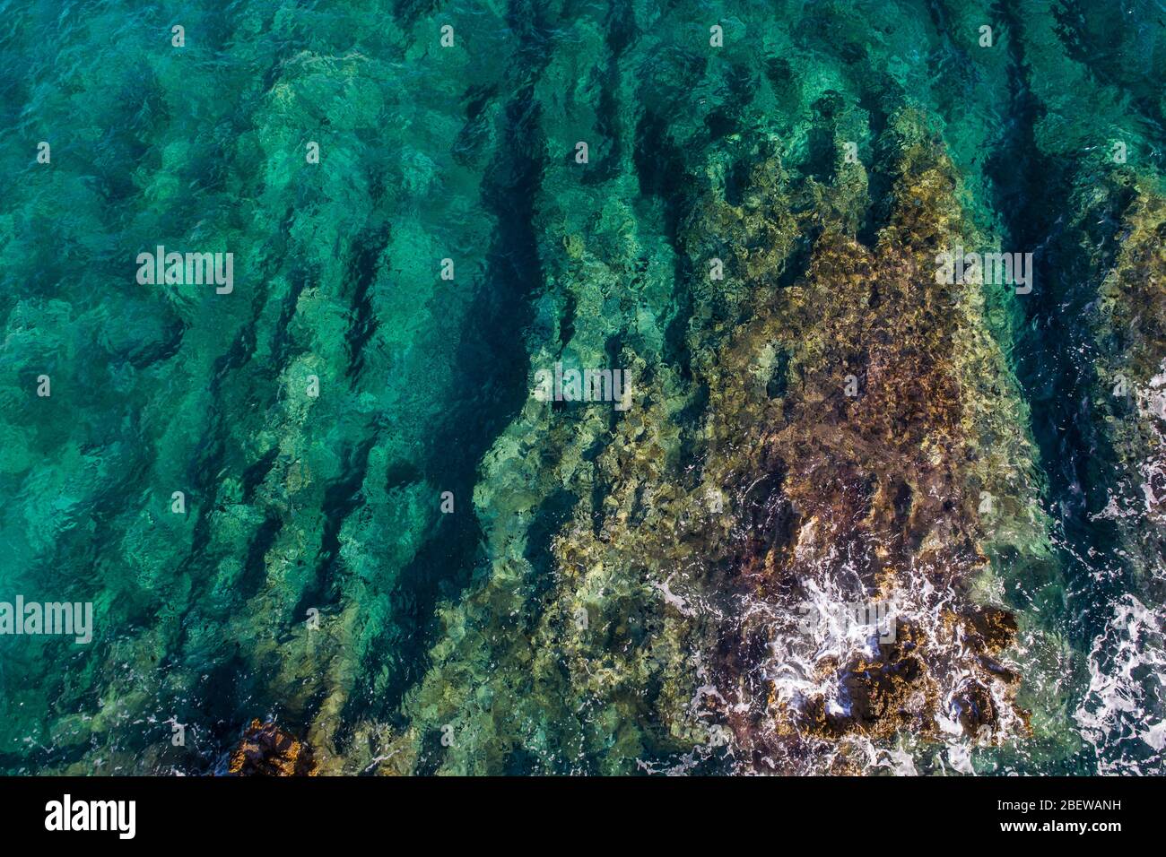 Aerial view on green waves, seabed texture Stock Photo - Alamy