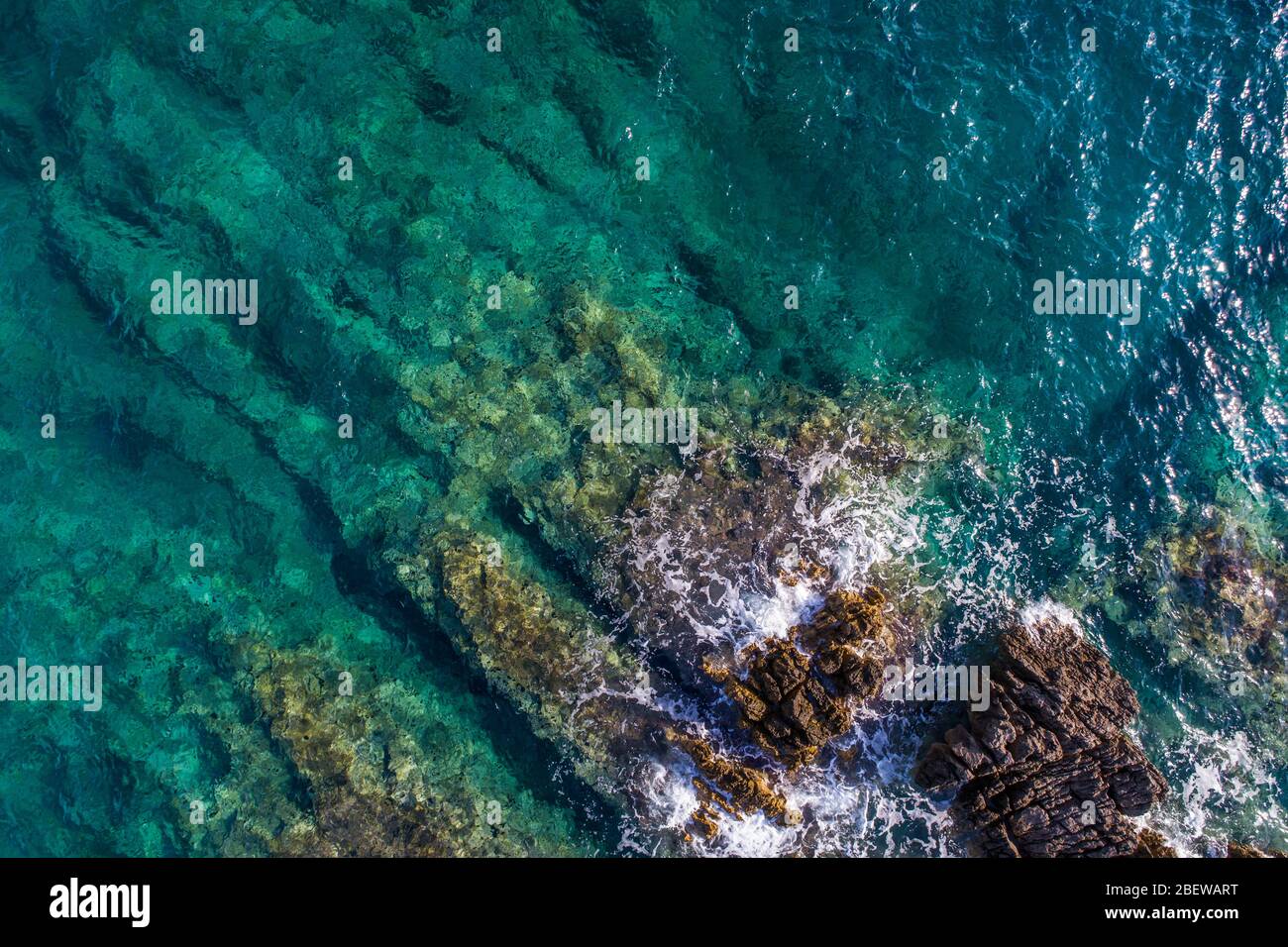 Aerial view on green waves, seabed texture Stock Photo - Alamy