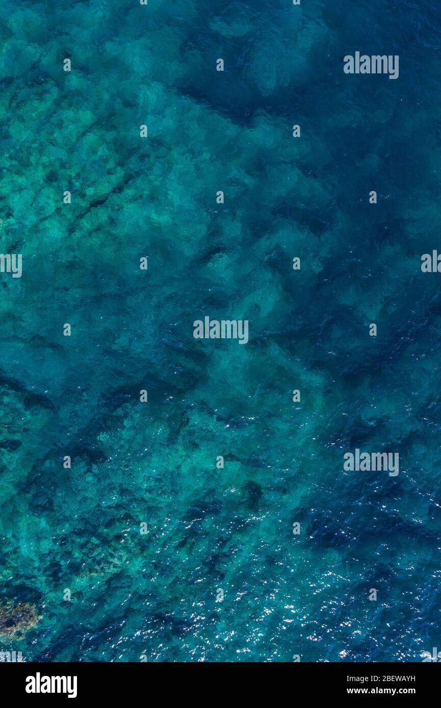 Aerial view on green waves, seabed texture Stock Photo - Alamy