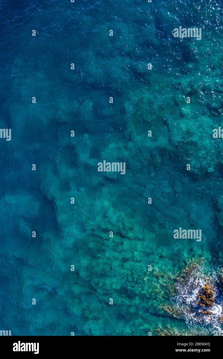 Aerial view on green waves, seabed texture Stock Photo - Alamy