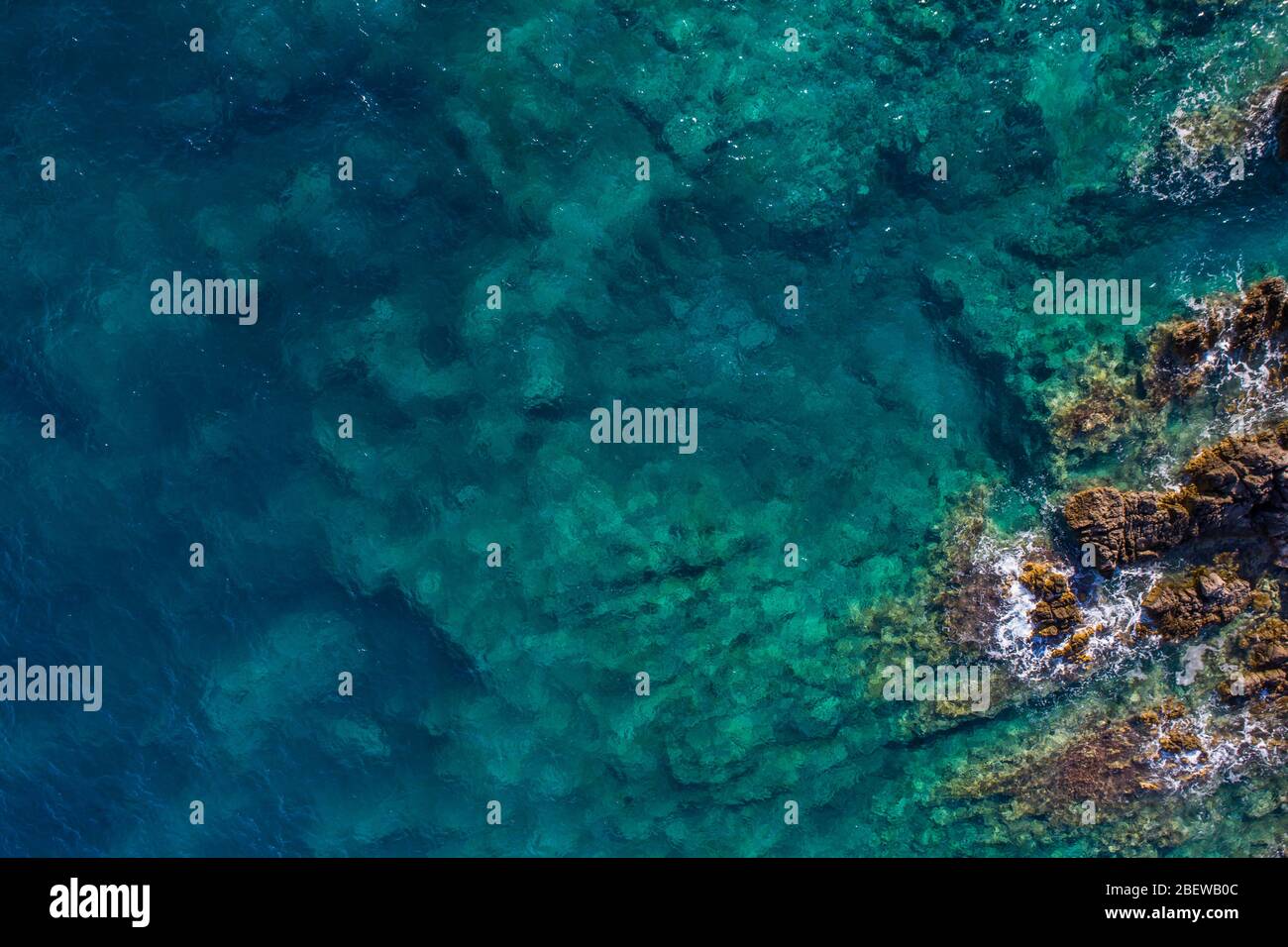 Aerial view on green waves, seabed texture Stock Photo - Alamy
