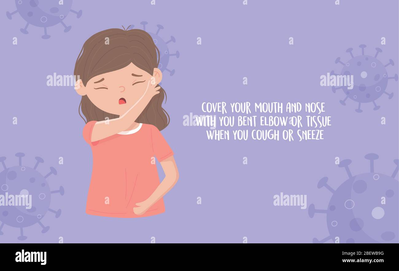 covid 19 pandemic prevention, cover you mouth with cough or sneeze ...