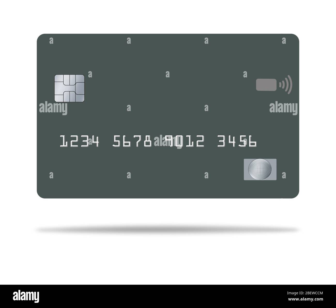 Here is a contemporary credit card isolated on a white background Stock ...