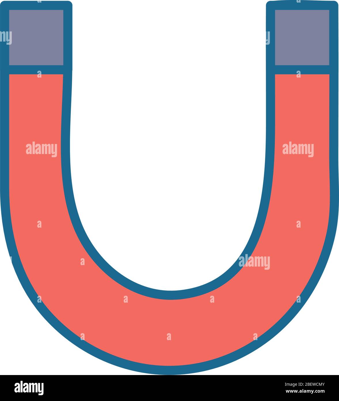 Science magnet line and fill style icon vector design Stock Vector ...
