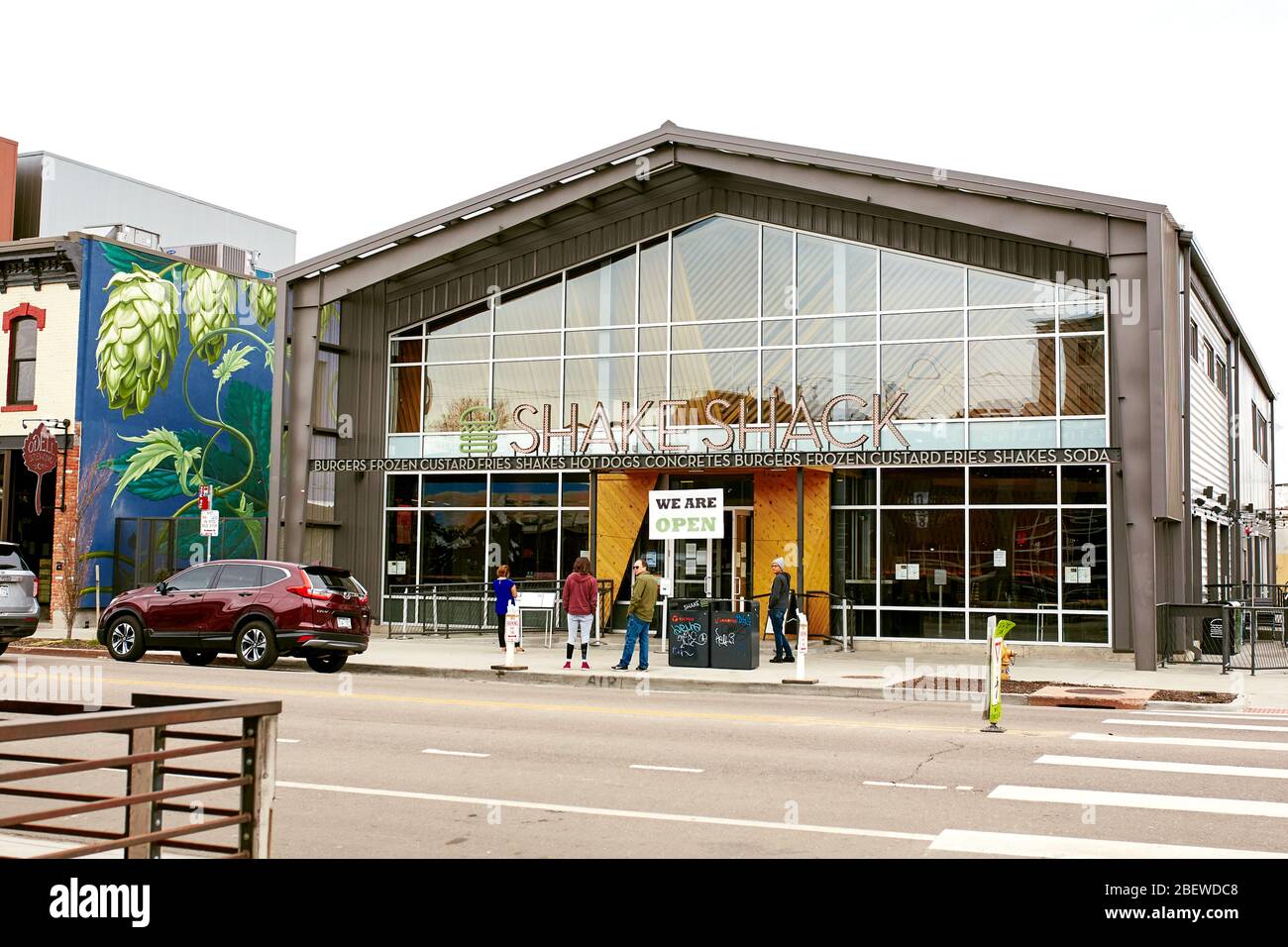 Denver, Colorado - April 15th, 2020: Quiet streets near Shake Shack in ...