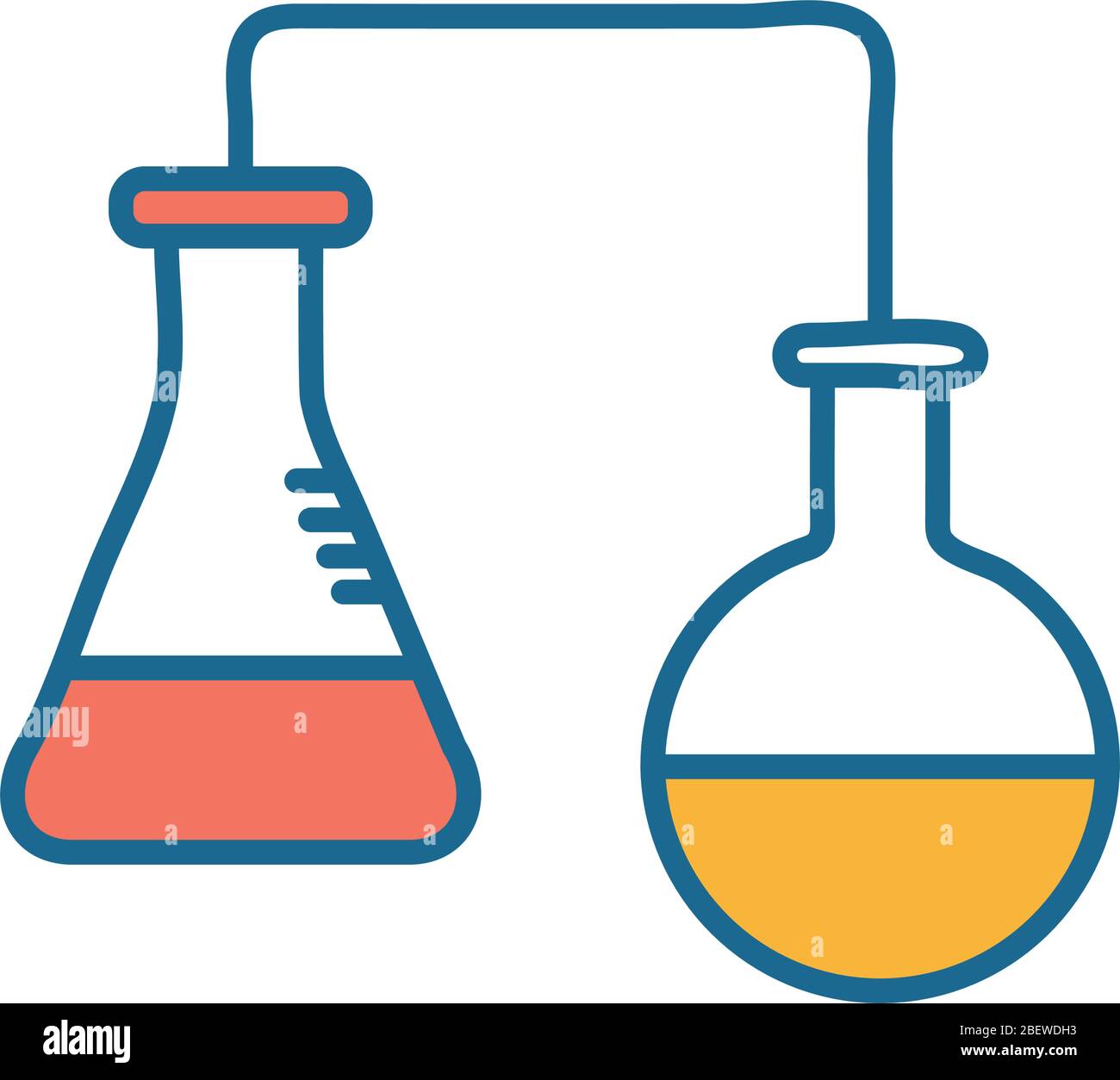 Science flasks line and fill style icon vector design Stock Vector ...
