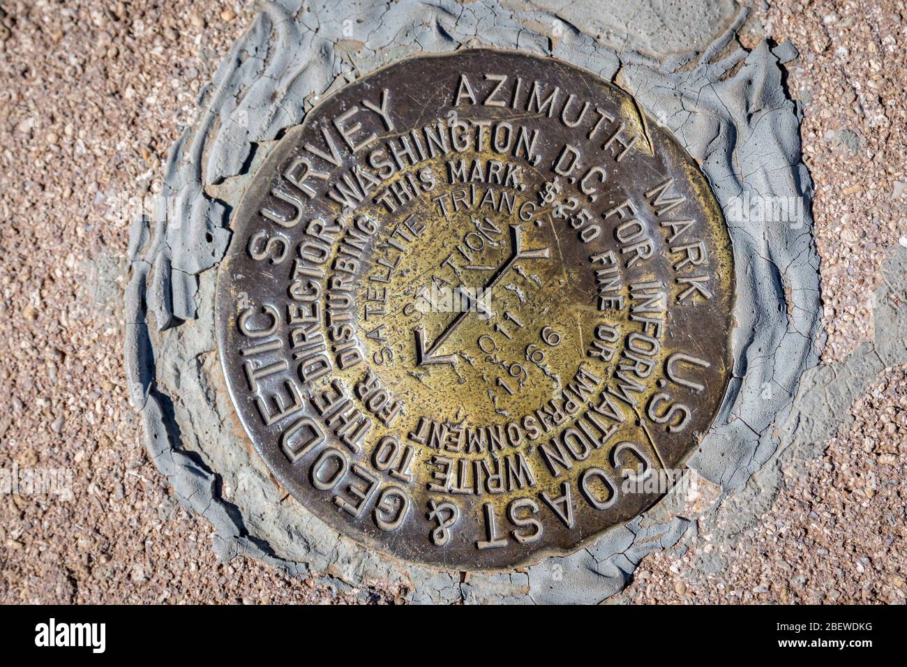 Maui, HI, USA - August 24, 2019: The Azimuth Mark signage post Stock ...