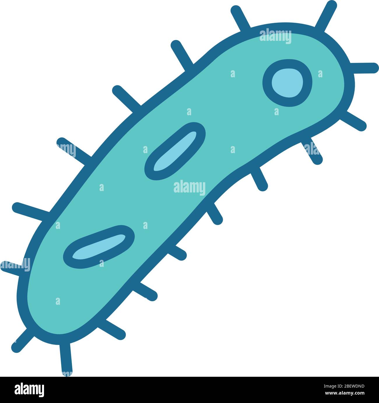 Virus line and fill style icon vector design Stock Vector Image & Art ...