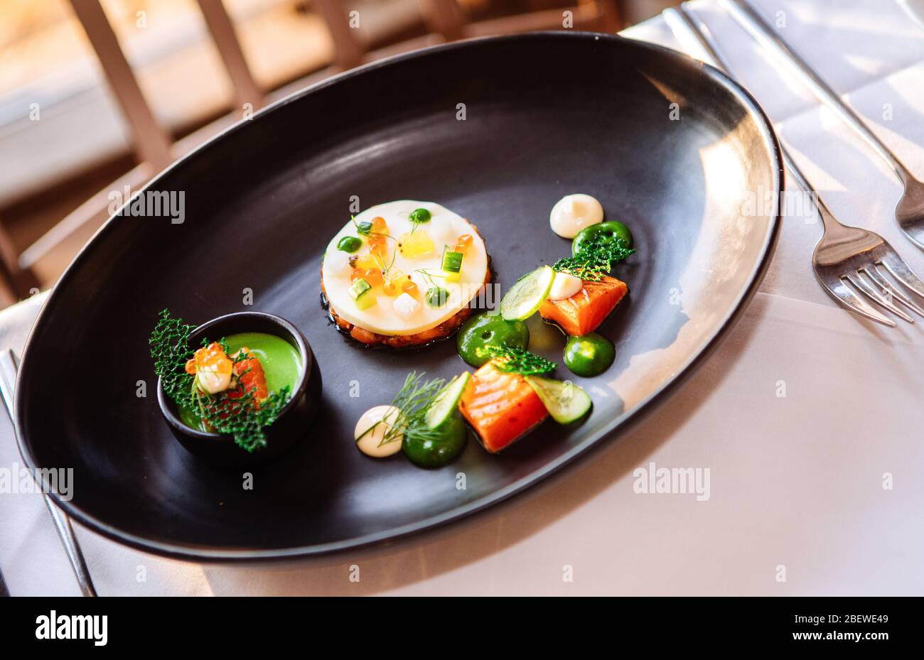 Different variety of salad dishes and vegetable cuisine Stock Photo - Alamy