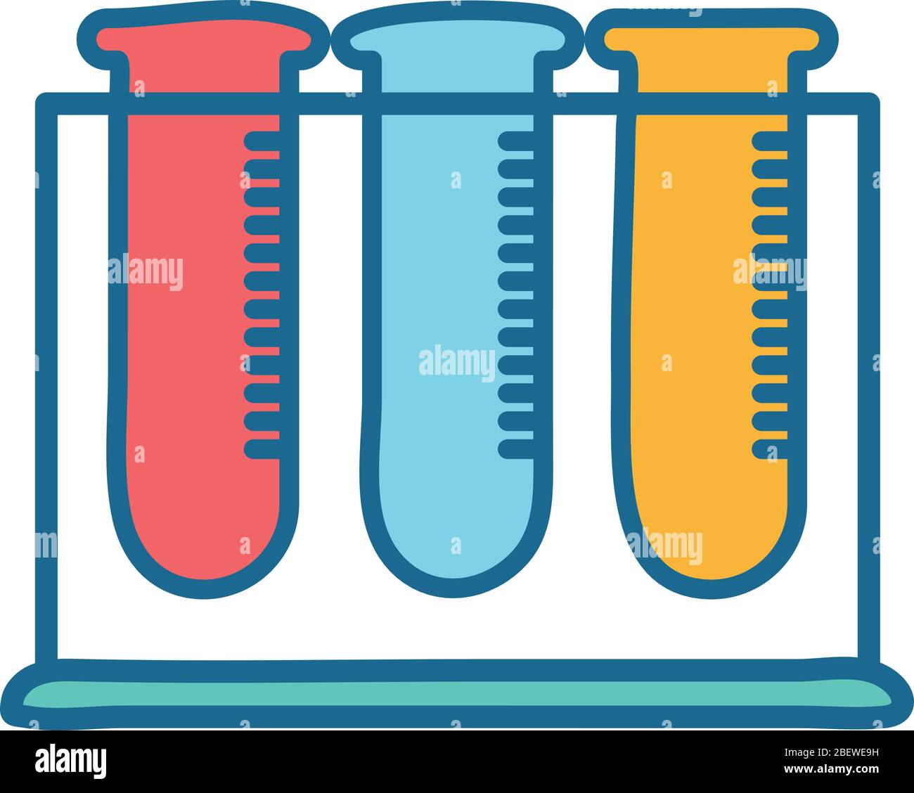 Science tubes line and fill style icon vector design Stock Vector Image ...